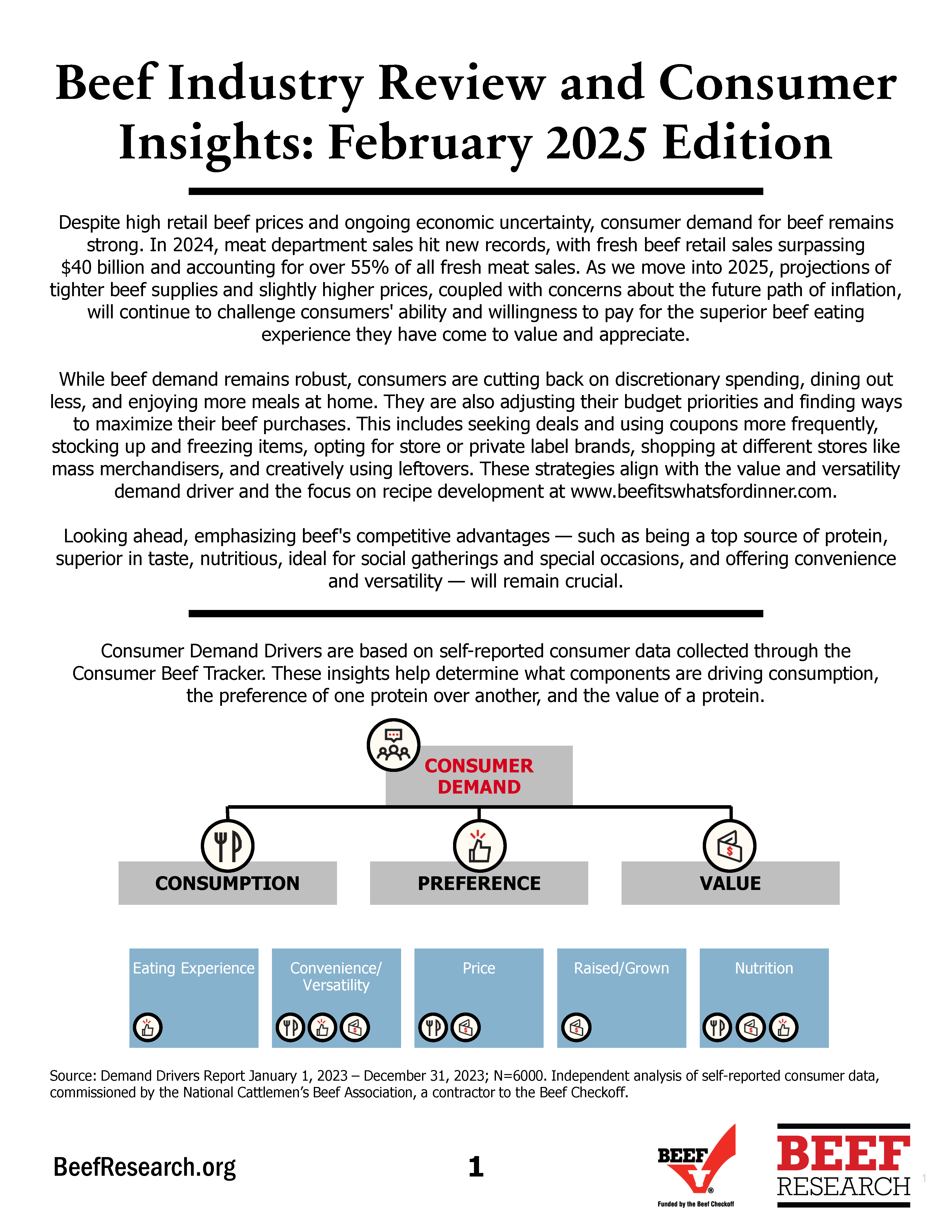 Beef Industry Review and Consumer Insights - February 2025
